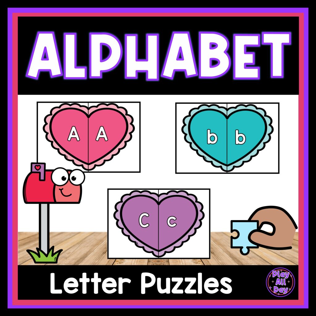 Valentine Letter Matching Puzzles | Valentine’s Day Alphabet Activities ...