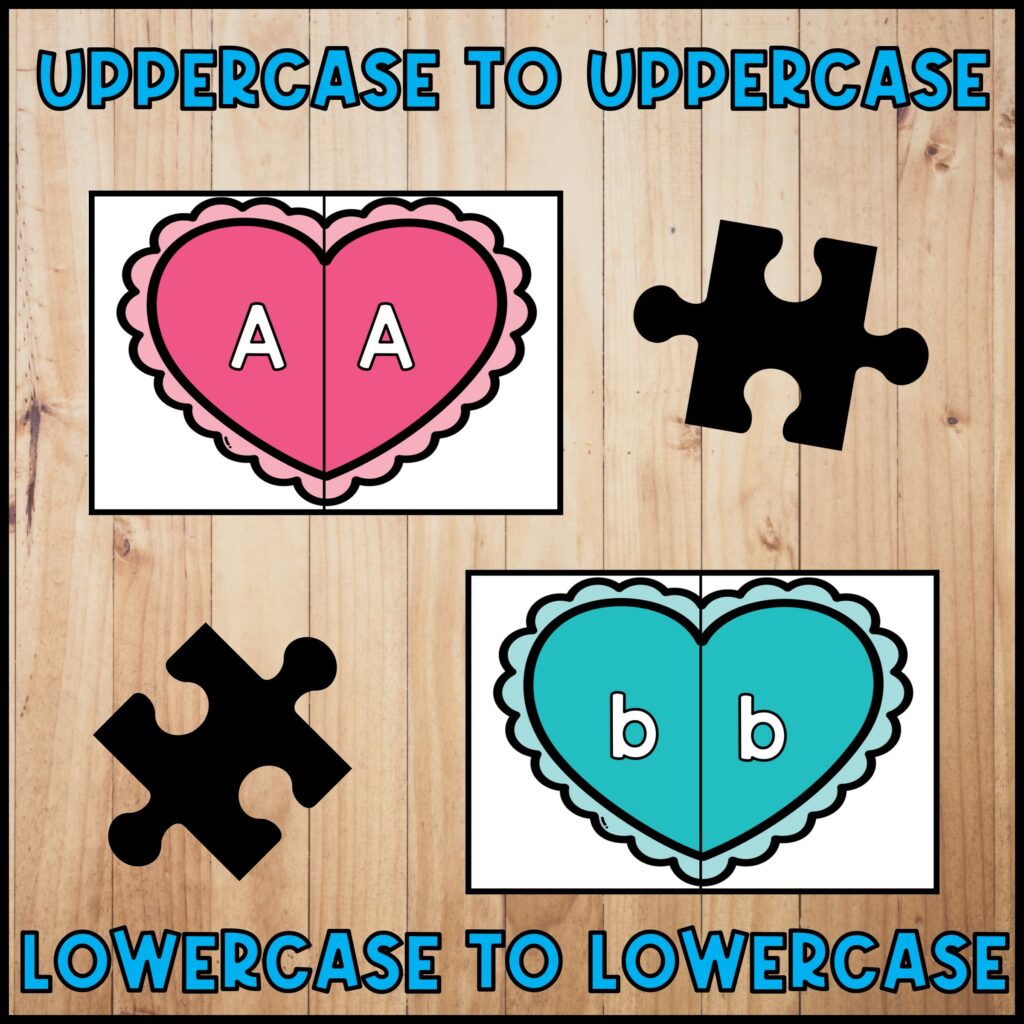 Valentine Letter Matching Puzzles | Valentine’s Day Alphabet Activities ...