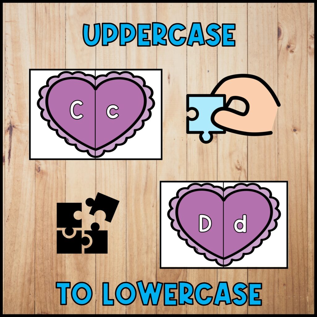 Valentine Letter Matching Puzzles | Valentine’s Day Alphabet Activities ...