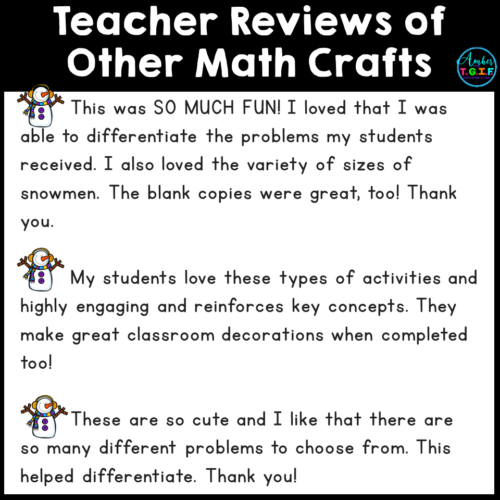 Winter Math 2 Digit Addition Craft | Snowman with and without ...