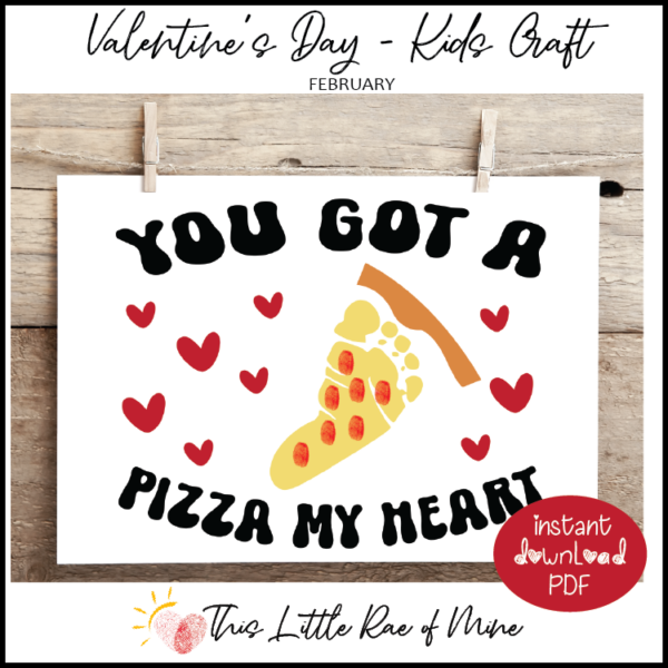 Pizza my heart - pizza valentine - Valentine's Day - printable ...