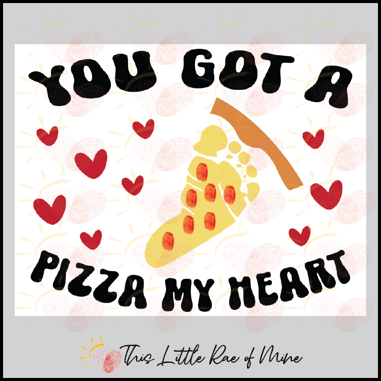Pizza my heart - pizza valentine - Valentine's Day - printable ...