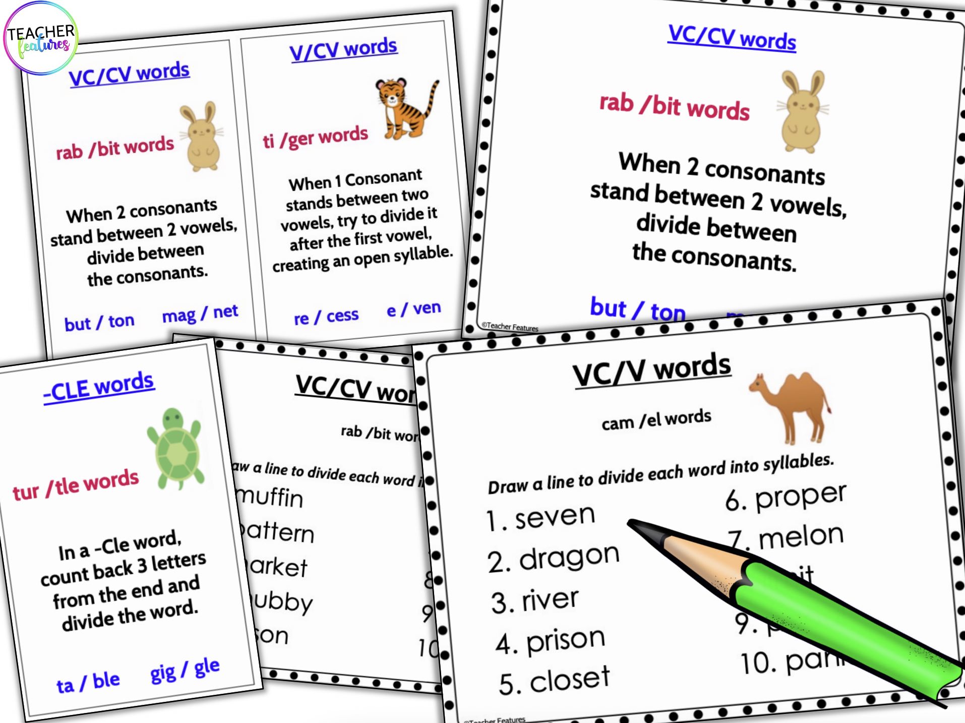 6 Syllable Types Games and Syllable Division Rules (Part 2) | Made By ...