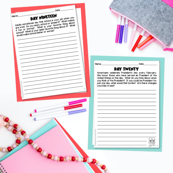 Creative Writing Prompts February | No Prep Printables | Prewriting ...