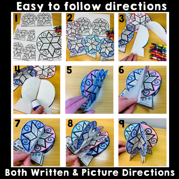 Winter Math Craft | Place Value to 1000 | January Snowflake Craftivity ...