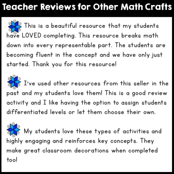 Winter Math Craft | Place Value to 1000 | January Snowflake Craftivity ...