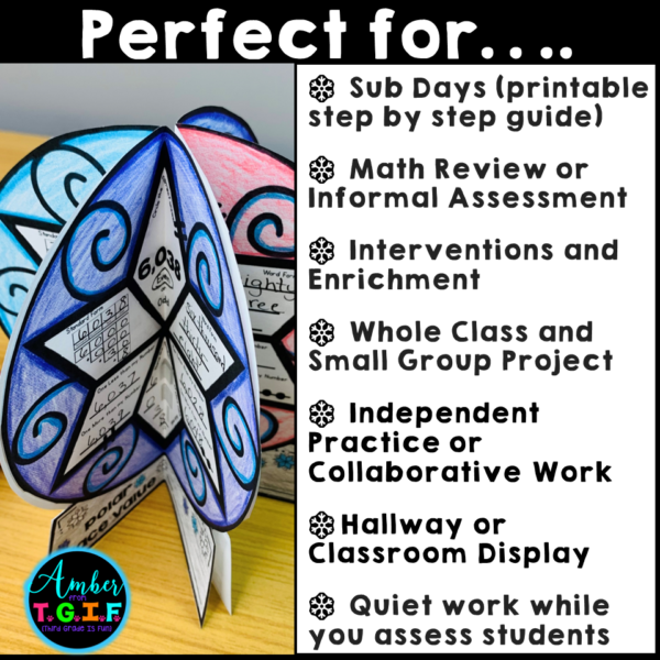 Winter Math Craft | Place Value to 1000 | January Snowflake Craftivity ...