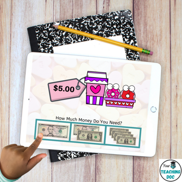 Valentine's Day Life Skills: Mixed Money Math 3 Levels | Made By Teachers