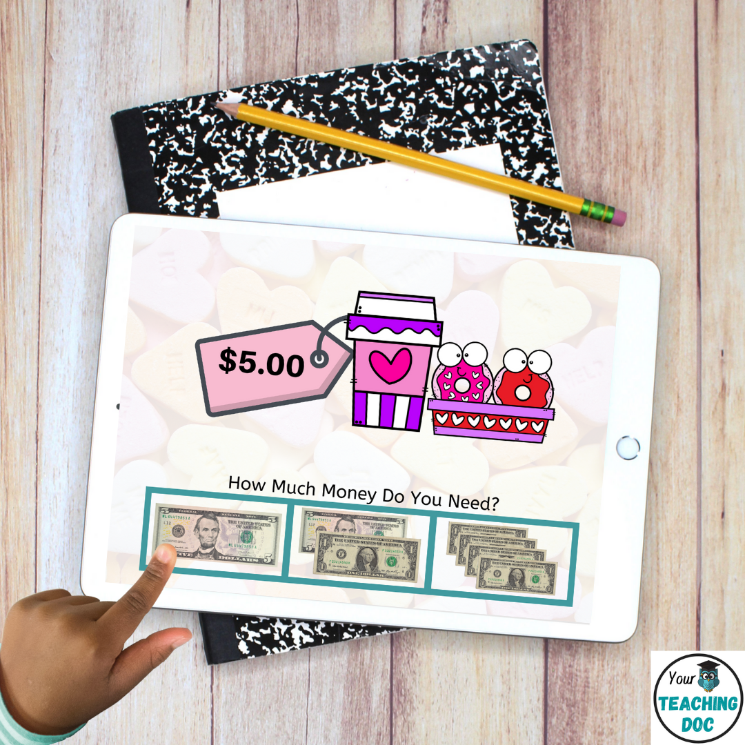 Valentine's Day Life Skills: Mixed Money Math 3 Levels | Made By Teachers