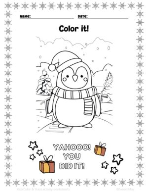 First Day Back From Winter Kids coloring Book, Winter gear & tracing ...