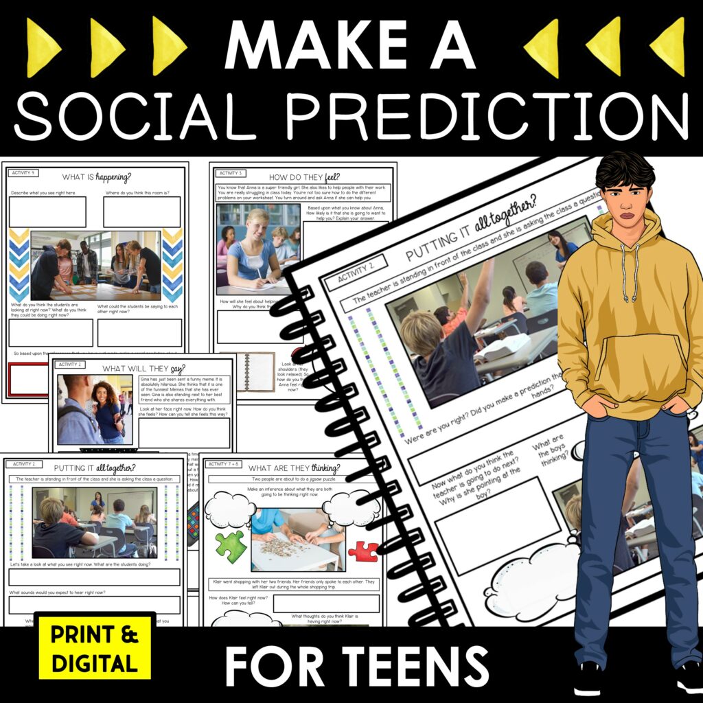 Make a social prediction inference skills teens SEL social skills ...