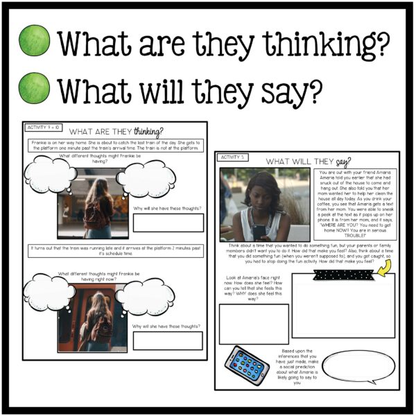 Make a social prediction inference skills teens SEL social skills ...