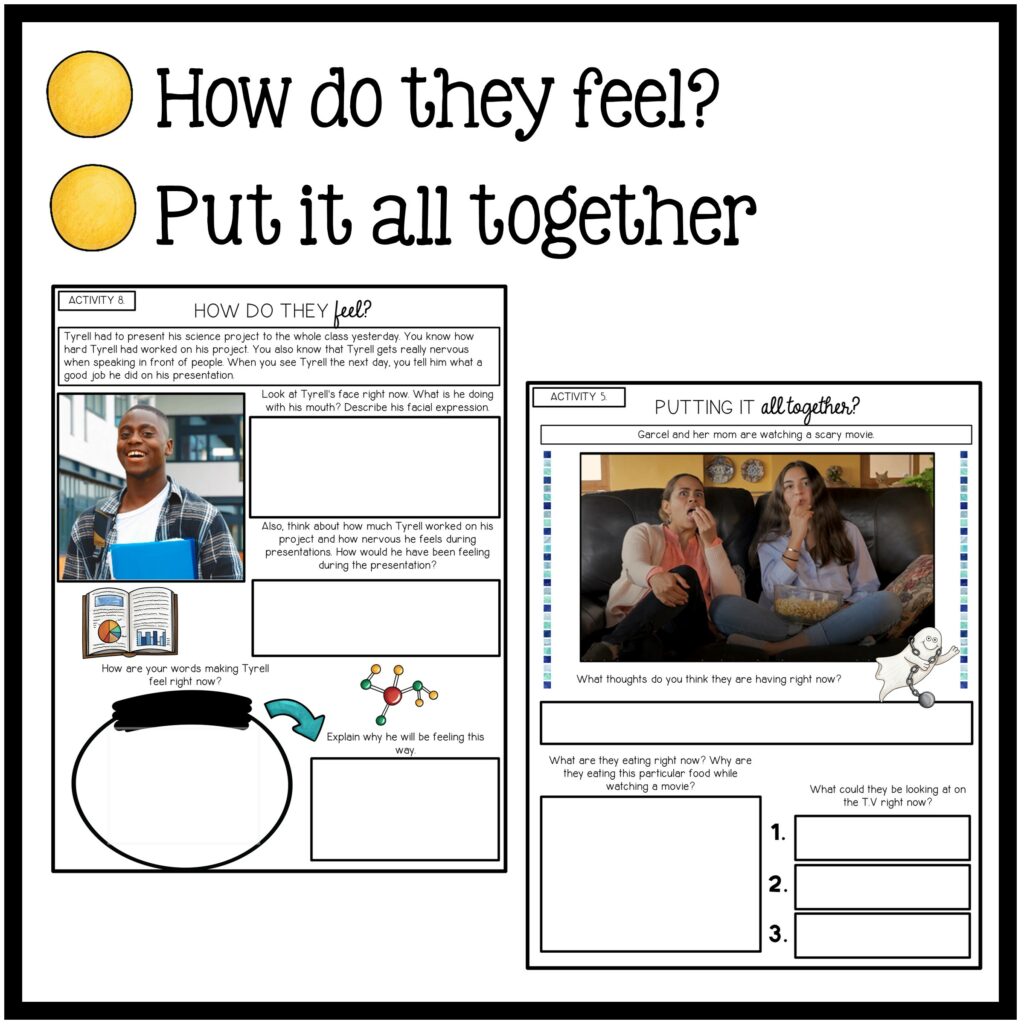 Make a social prediction inference skills teens SEL social skills ...