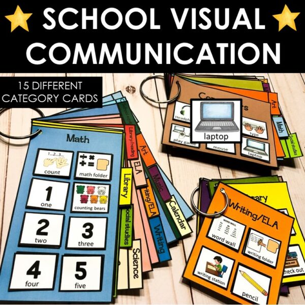 Visual Communication Cards and pictures for school math reading lunch ...