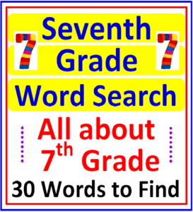 Seventh Grade Word Search Puzzle | Made By Teachers
