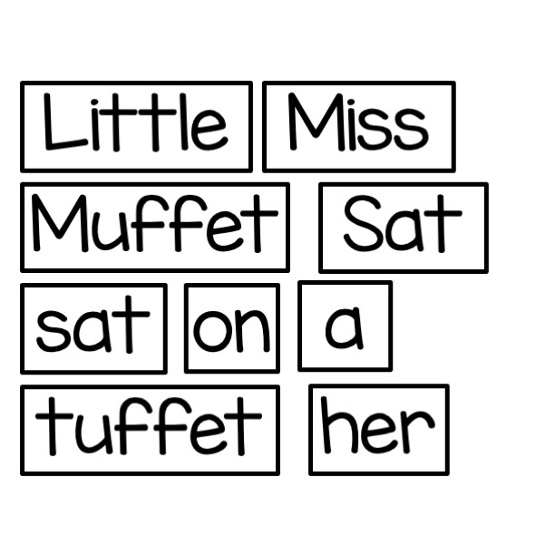 Pocket Chart Poem Little Miss Muffet Nursery Rhyme | Made By Teachers