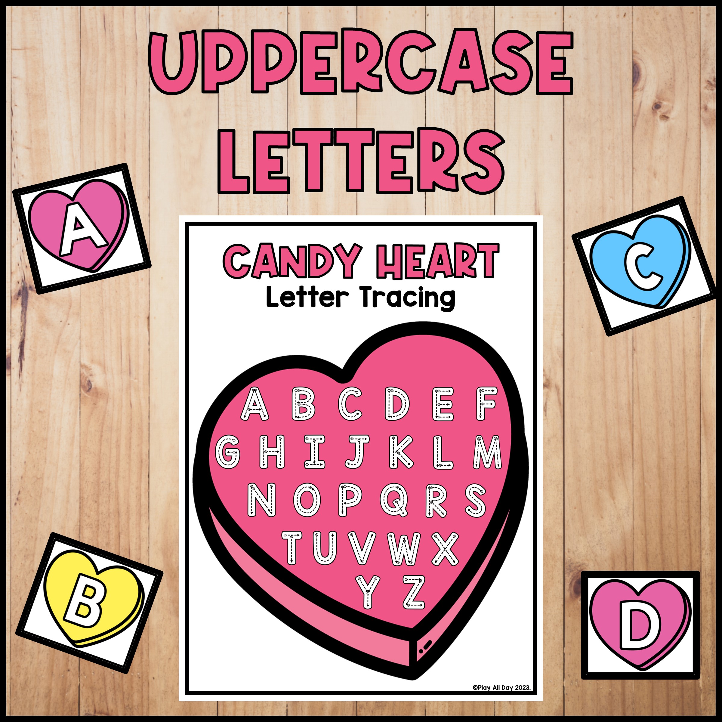 Valentine’s Day Alphabet | Letter Matching and Tracing Activity | Made ...