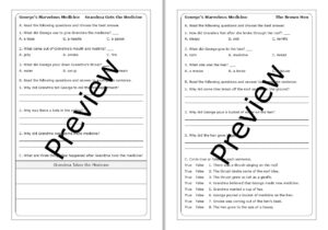 Roald Dahl "George's Marvelous Medicine" worksheets | Made By Teachers