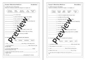 Roald Dahl "George's Marvelous Medicine" worksheets | Made By Teachers