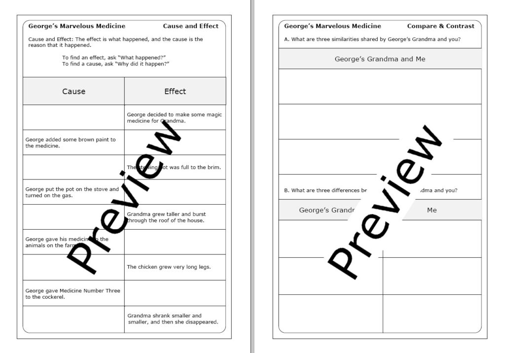 Roald Dahl "George's Marvelous Medicine" worksheets | Made By Teachers