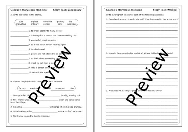 Roald Dahl "George's Marvelous Medicine" worksheets | Made By Teachers