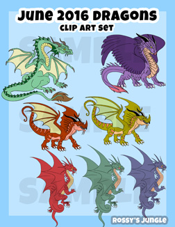 Dragons June 2016 Clip art set | Made By Teachers