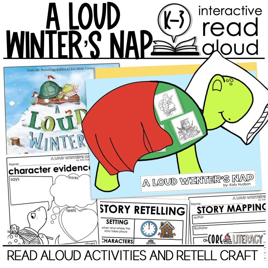 A Loud Winter's Nap Read Aloud Activities | RETELL Sequencing Craft ...