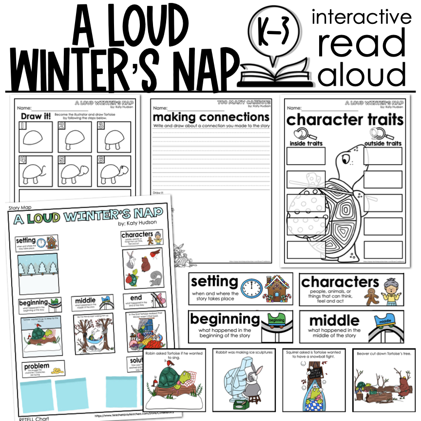 A Loud Winter's Nap Read Aloud Activities | RETELL Sequencing Craft ...
