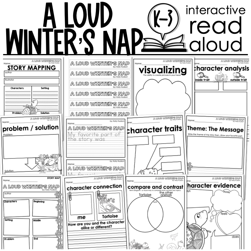 A Loud Winter's Nap Read Aloud Activities | RETELL Sequencing Craft ...