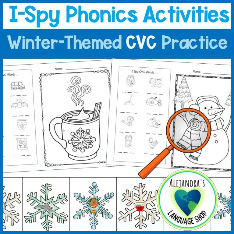 Winter CVC Activities | I Spy Pages, Letter Tile Mats, Games and ...