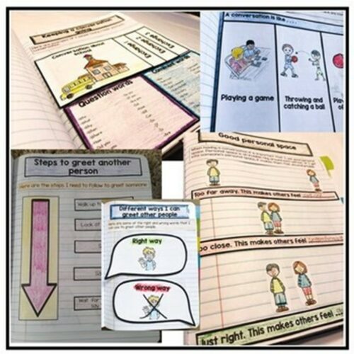 Social Skills and conversation Interactive Notebook pragmatic ...