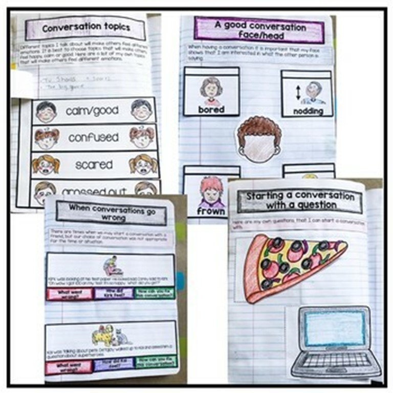 Social Skills and conversation Interactive Notebook pragmatic ...