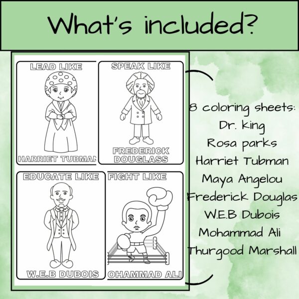 Black History Month Coloring Pages| Preschool and Pre-k| No Prep ...