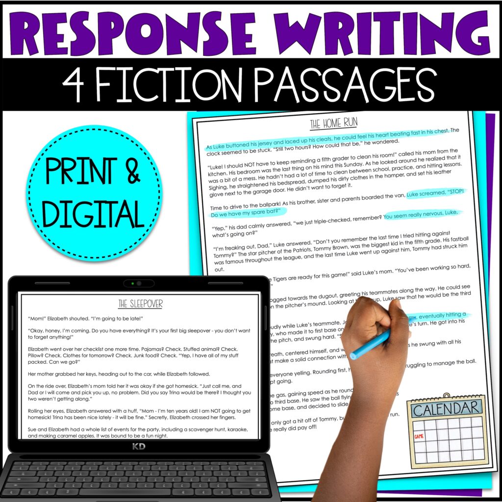 Response Writing Passages - Fiction - RACE Strategy | Made By Teachers