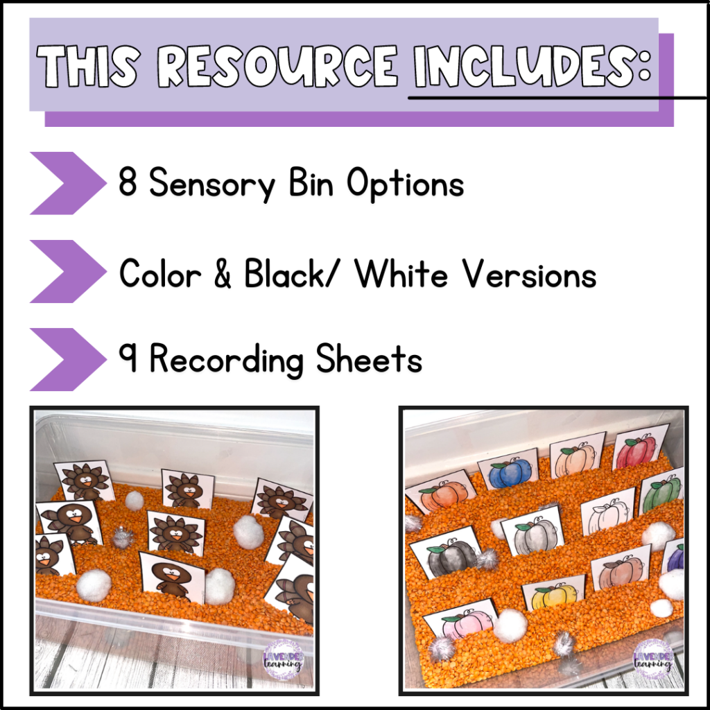 November Sensory Bin for Preschool & Kindergarten - Thanksgiving ...