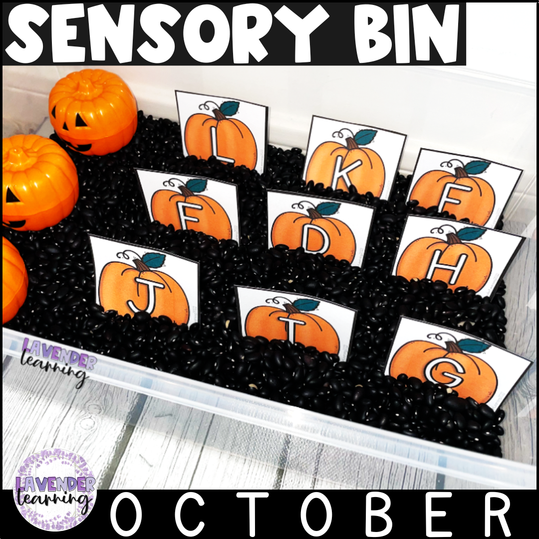 October Sensory Bin for Preschool, Pre-K & Kindergarten - Halloween ...