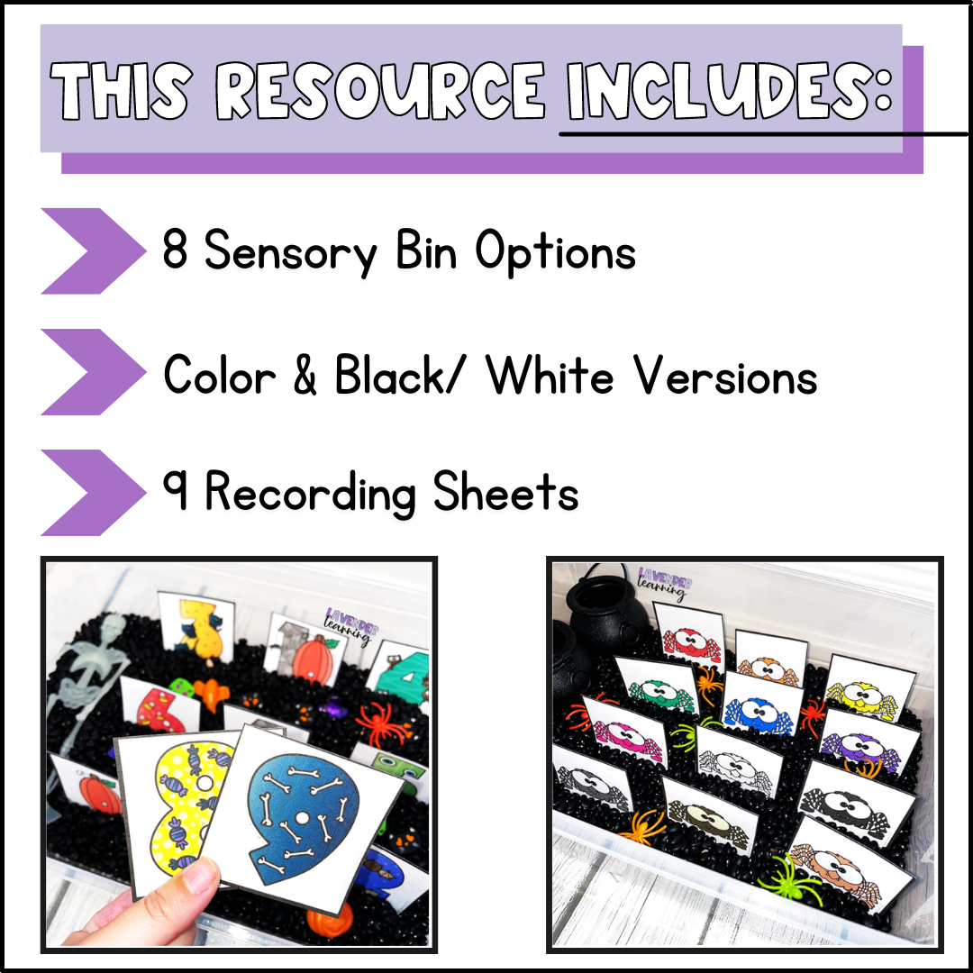 October Sensory Bin for Preschool, Pre-K & Kindergarten - Halloween ...