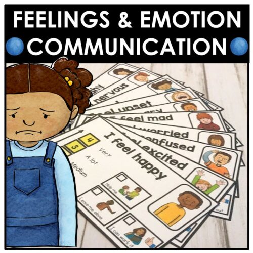 Emotion and feelings communication cards Behavior control social skills ...