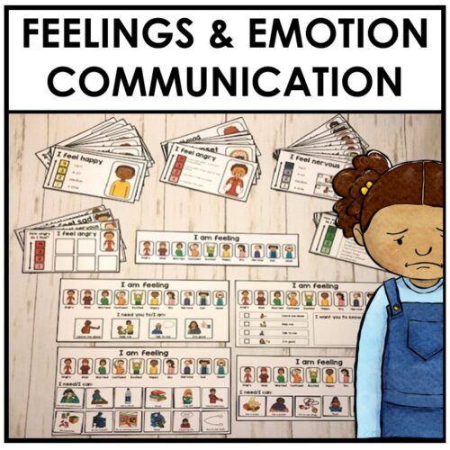 Emotion and feelings communication cards Behavior control social skills ...