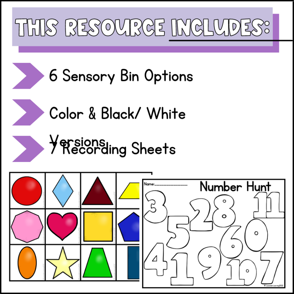 Sensory Bin Bundle for Preschool, Pre-K, and Kindergarten - Sensory ...