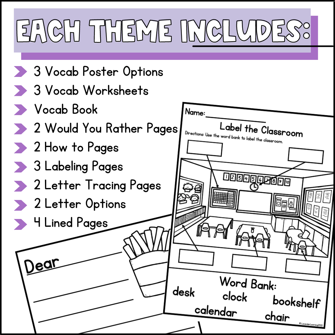 August Writing Center for Pre-K & Kindergarten - Back to School Writing ...