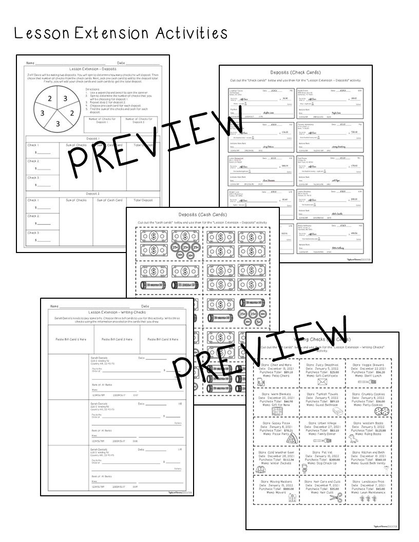 Checking Accounts | Made By Teachers
