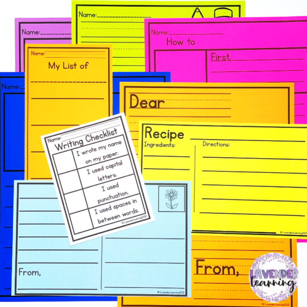 Writing Center Starter Kit for Preschool, Pre-K, Kindergarten, & 1st ...