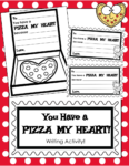 Valentine Card! You have a PIZZA MY HEART! Writing Prompt! | Made By ...