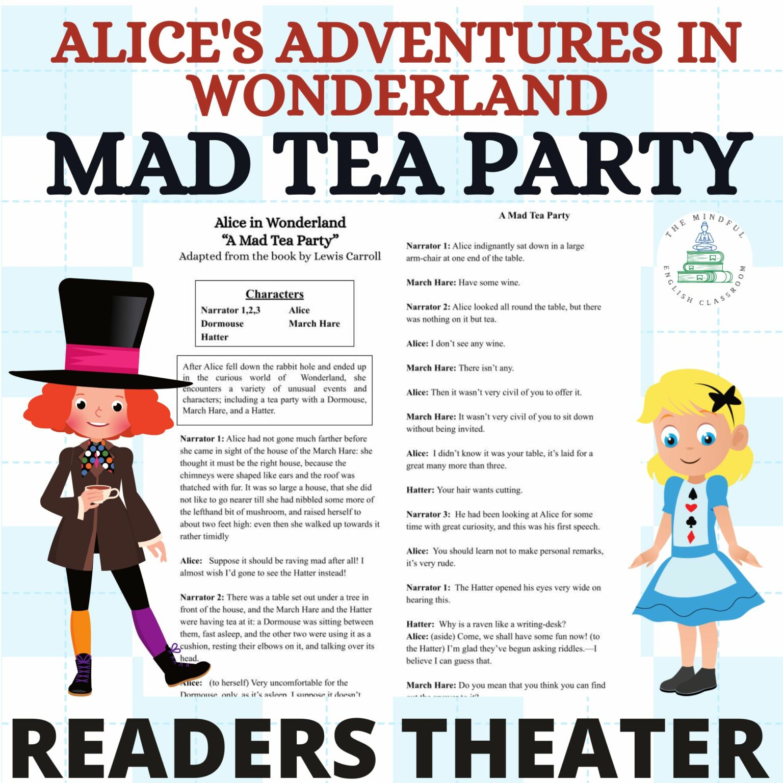 Readers Theater Script, Alice's Adventures in Wonderland, A Mad Tea ...