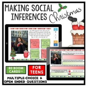 BOOM CARDS™ TEENS social inferences Christmas scenarios SEL social ...