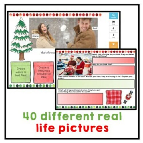 BOOM CARDS™ TEENS social inferences Christmas scenarios SEL social ...