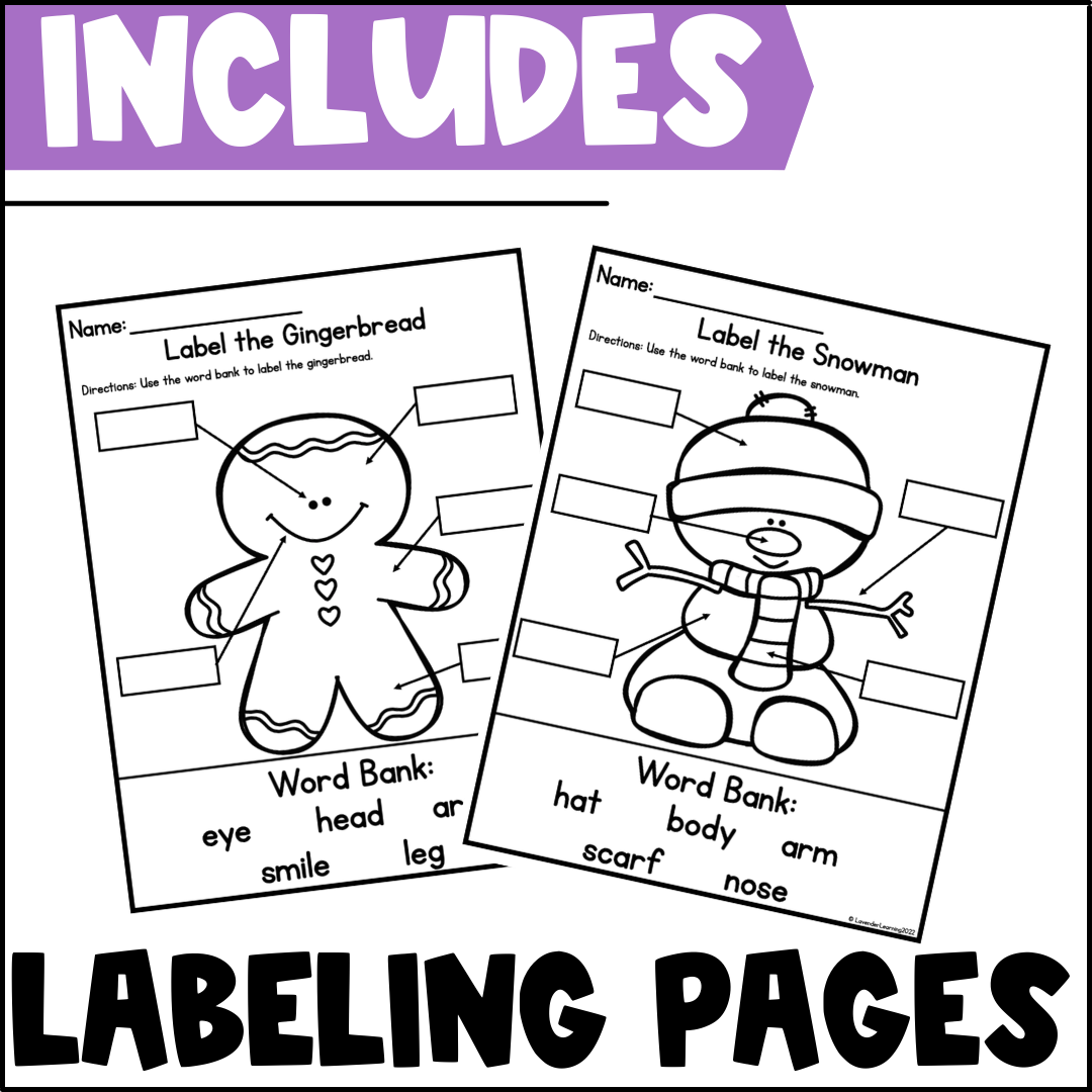 December Writing Center for Preschool & Kindergarten - Christmas ...