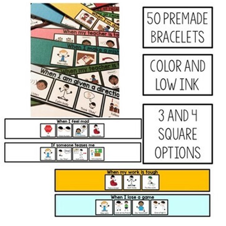 Behavior bracelets visual social cues for social skills and self ...