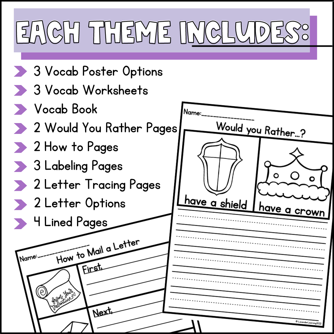 February Writing Center for Pre-K & Kindergarten - Valentine's Day ...